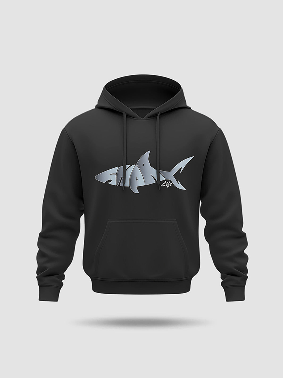 HOODIE SHARK BLACK KALASH SHADOW – SHARK LIFE